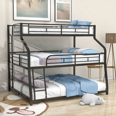 Isabelle & Max™ Twin XL Over Full XL Over Queen Metal Triple Bunk Bed & Reviews | Wayfair